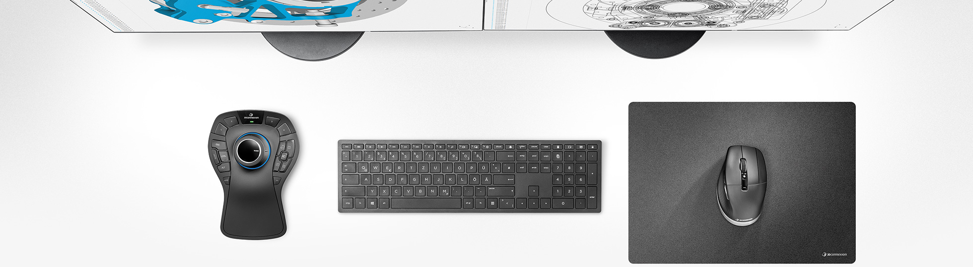 SpaceMouse Pro Wireless: comfort at mobile CAD workplace