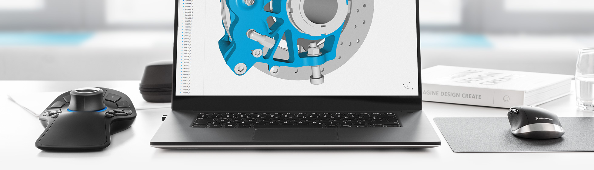 SpaceMouse Pro Wireless: comfort at mobile CAD workplace