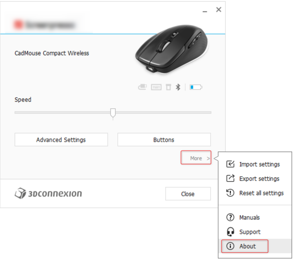 How to find Driver Version? - 3Dconnexion ES