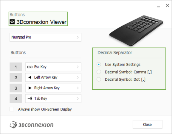 How to choose your preferred decimal separator • 3Dconnexion UK